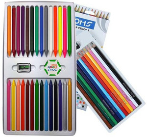 Flipkart.com | DOMS 28 Shades Plastic Crayons Alongwith 12 Shades ...