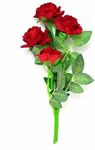 Daissy Raise Daissy Raise Rose Flower Bunch Natural (12 inch/30cm, Red ...