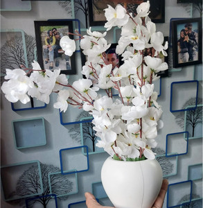 MIT large white follower White Forsythia Artificial Flower with Pot ...