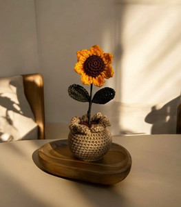 TOBY Artificial handmade crochet flower for home and car decoration ...