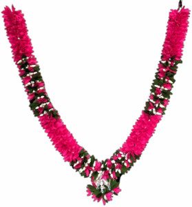 SujArta Garland, Beautiful Artificial Pink Jasmine Mala for Photos ...