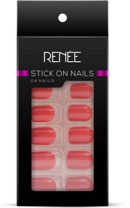 Renee Stick On Nails - BN 07 Red - Price in India, Buy Renee Stick On ...