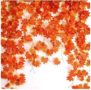 Divine Style set of 2 Garland Artificial Maple Leaf Vine Window Wall ...