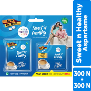 Sweet n Healthy Sugar Substitute Aspartame Tablets, Low-Calorie ...