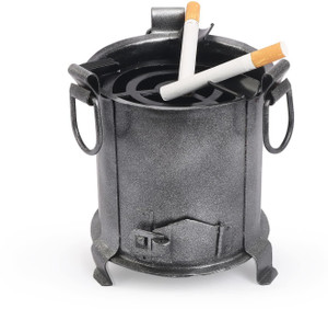 Bogenlite Angeethi BBQ Style Metal Ashtray(16 cm x 13 cm x 12 cm (Black ...