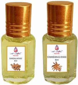Al-Mahir Pack of Sandal wood 6ml & Chandan-E-Khas 6ml Natural Itra ...
