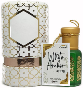 LebRish White Amber Attar Unisex Non Alcoholic Roll-On Floral Attar ...