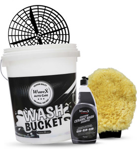 Wavex 20 LTR Wash Bucket, Grit Safe, Lamb Wool Wash Mitt, Graphene ...