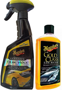 Meguiars Combo of (Ultimate Quik Wax 473ml and Car Wash Shampoo ...