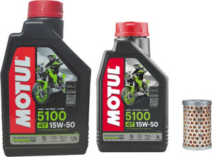 MOTUL 5100 15w50 Technosynthese Engine Oil -2.5L, Oil filter for Bullet ...