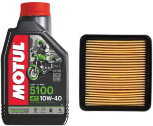 MOTUL 5100 4T 10W40 Engine Oil & Apache 4V BSVI AIR FILTER Combo Price ...