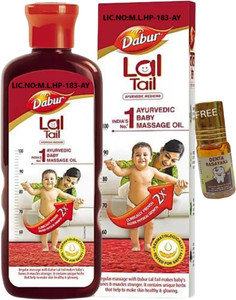 Dabur Lal Tail- Ayurvedic Baby Massage Oil for Stronger Bones and ...