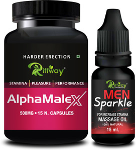 Riffway Alpha Male-X Sex Capsules & For Men Sparkle Oil Provides Men ...