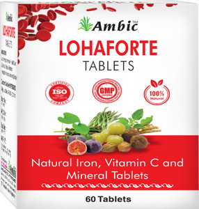 AMBIC Lohaforte Iron Tablets I Ayurvedic Hemoglobin Booster for Anemia ...