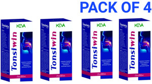 KEVA Tonsiwin Syrup known anti-inflammatory & anti-microbial ( 100x4 ...