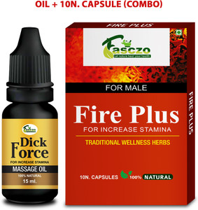 Fasczo Fire Plus Ayurvedic Formula Men Stamina Capsule Oil Combo ,For ...