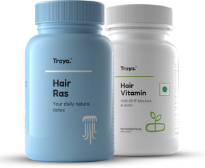 Traya Hair Growth Combo, Ras (120) + Vitamins (30 Tablets) Price in ...