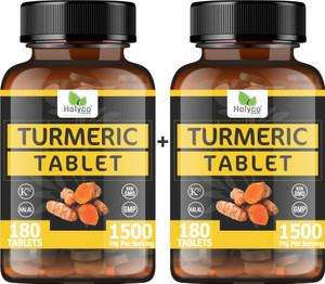 Holyco Health Turmeric Tablet - 180 Tablets (pack of 2) | Curcuma longa ...