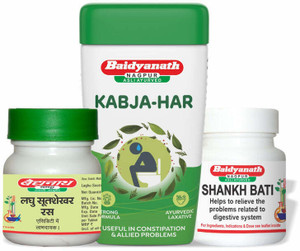 Baidyanath Gas Management Kit - Laghusutshekhar 50 Tab + Shankha Bati ...