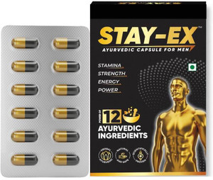 Stay-EX Ayurvedic Capsules for Men | Power of 12 Ayurvedic Herbs for ...