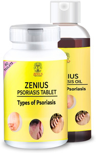 Zenius Psoriasis kit Ayurvedic Skin Psoriasis Relief Tablets & Oils for ...