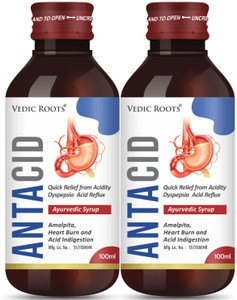 Vedic Roots Ayurvedic Antacid Digestive Syrup for Gas Acidity Relief ...