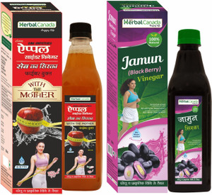 Herbal Canada Mother Cider Sirka (500ml) + Jamun Sirka (500ml ...