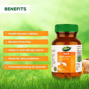 Dabur Haldi Tablets (60 + 20 Tablets Free) For Health Booster Price in ...
