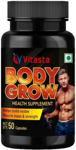 VITASTA BODY GROW CAPSULE FOR FASTWEIGHT & MUSCLE GAIN,100% NATURAL ...