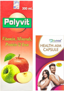 HERBS N DRUGS Polyvit Health Tonic 300ml & Health Aim Capsule For ...