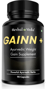 herbal veda Gain Plus Weight Gain Supplement 90 Capsules Price in India ...
