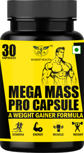 BHARAT HEALTH MEGA MASS PRO CAPSULE A WEIGHT GAINER FORMULA Price in ...