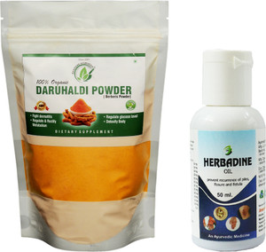 Bhargav Ayurveda Daruhaldi Powder 100 gm & Herbadine Oil 50 ml Price in ...