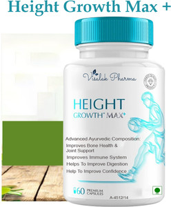 visalak pharma "Height Growth Max Plus" 60 Veg capsules 100% Organic ...