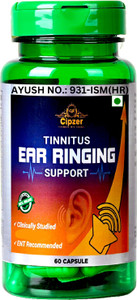CIPZER Tinnitus Ear Ringing 60 Capsules Help Reduce Tinnitus Symptom ...