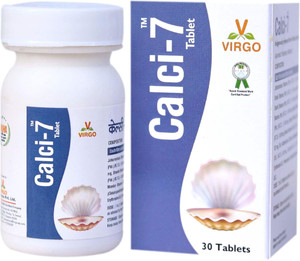 Virgo Calci-7 Tablets : Natural Calcium Supplement, Strengthens Bones ...