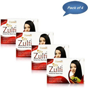 New Shama Zulfi Herbal Hair Black Soap (75gm) (Pack Of 4) Price in ...