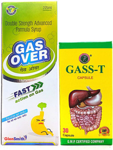Tara Herbal Pharmaceutical Gass-T 30Capsule & Gas Over Syrup 225ml For ...