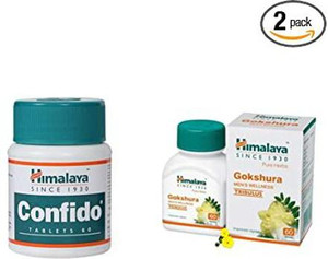 HIMALAYA confido 60 tablet with gokhshura tablet (Combo*2) Price in ...
