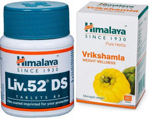 HIMALAYA Liv.52 DS Tablet (1 Pack) and Vrikshamla for Weight Wellness ...