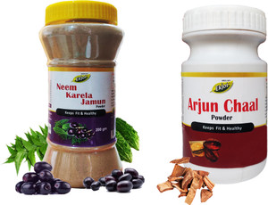 Ekjot Neem Karela Jamun Powder 200gm & Arjun Chaal Powder 100gm Price ...