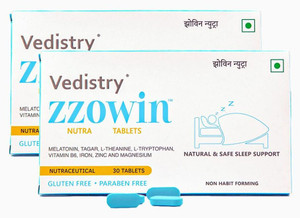 Vedistry Zzowin Sleep Aid Tablets for Quality & Restful Sleep | 30 ...