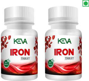 KEVA Iron Tablet for Helps to Improve Iron in Body (Pack Of 2x100 ...