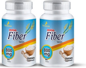 Zenius Fiber Tablets for Fiber for Heart, Cholesterol, and Digestive ...