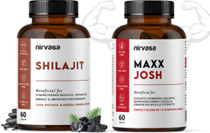 Nirvasa Shilajit Tablets for Energy and Maxx Josh Tablets For Strength ...