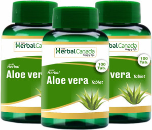 Herbal Canada Aloe Vera Tablets|100 Veg Tablet (Pack of 3)|Maintain ...