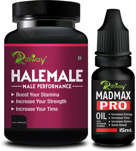 Riffway HaleMale! Capsule & Mad Max Massage Oil Stamina Capsule Combo ...