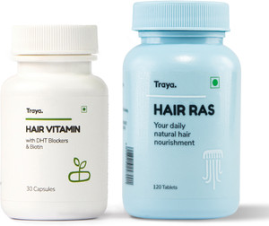 Traya Hair Growth Combo, Ras (120) + Vitamins (30 Tablets) Price in ...