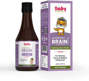 BabyOrgano Ayurvedic Shankhpushpi, Brahmi Brain Booster Syrup for Kids ...