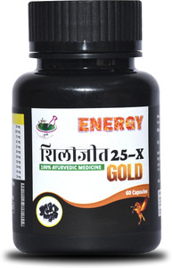 Aarogya India Shilajit25-King Gold Original Capsules for Men strength ...